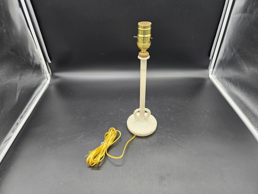 Antique Opalescent Uranium Glass Lamp With New Wiring 14" - Etsy