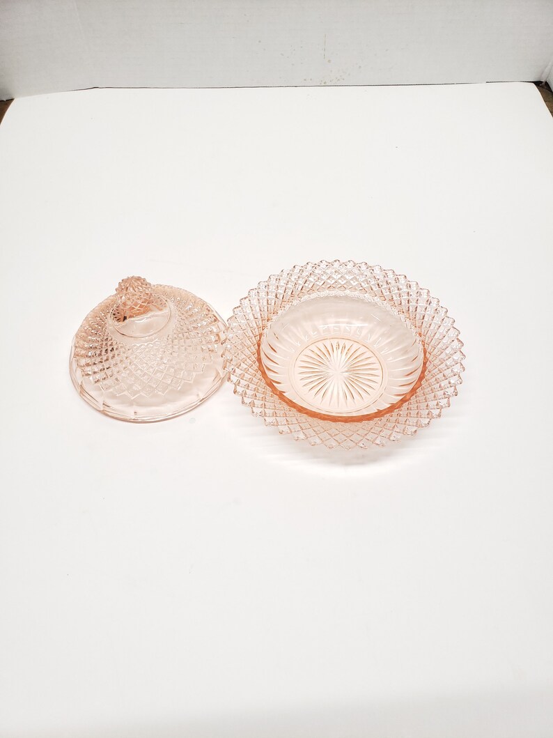 RARE Vintage Pink Miss America Butter Dish by Anchor Hocking - Etsy