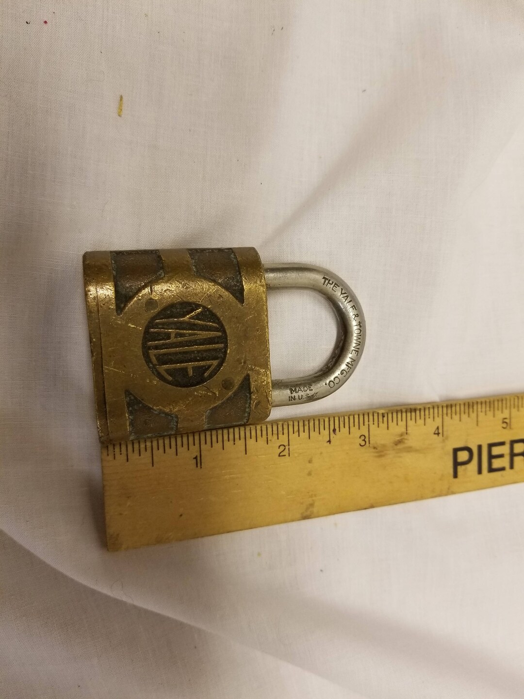 Antique Brass Yale Padlock - Etsy