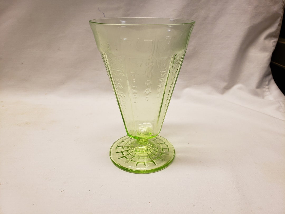 Green Princess Depression Glass 5 1/2" Tumbler - Etsy