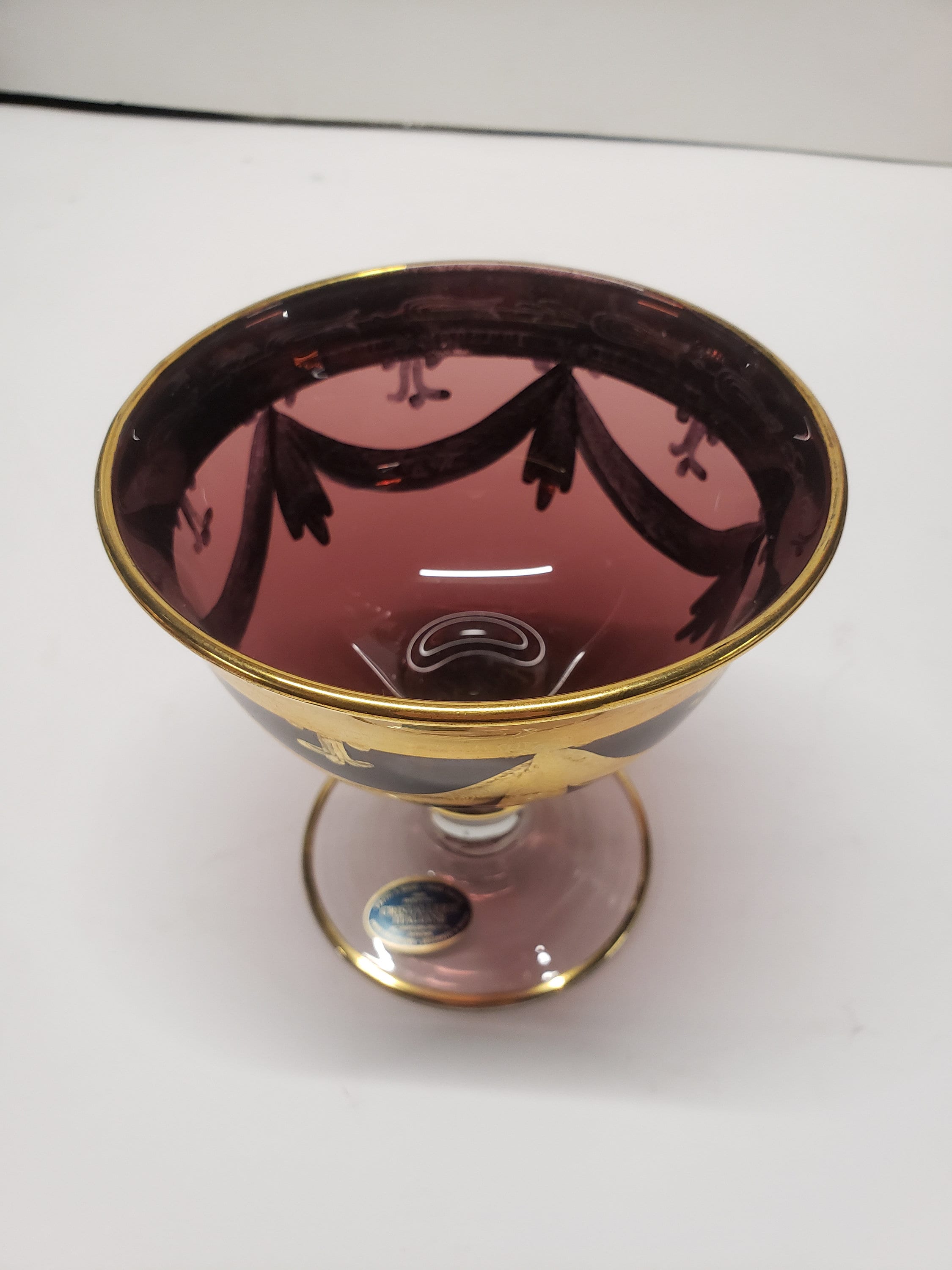 Cristallerie Italy 24K Gold Gilt Amethyst Crystal 4 7/8 - Etsy