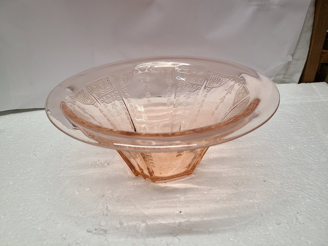 Pink Princess Depression Glass Hat Bowl 9 1/2 Inch - Etsy