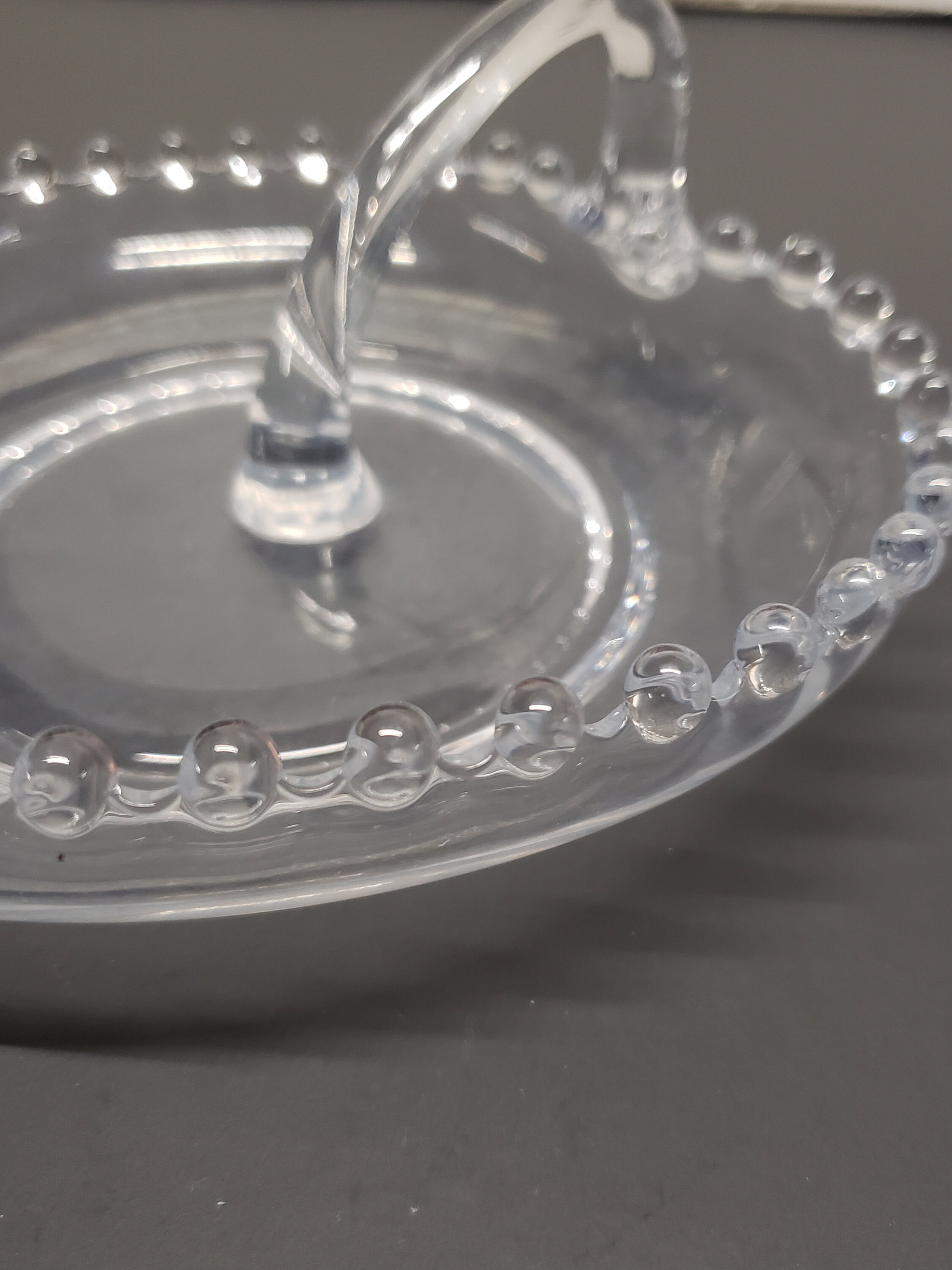 Vintage Clear Candlewick Wafer Tray With Center Handle Clear | Etsy