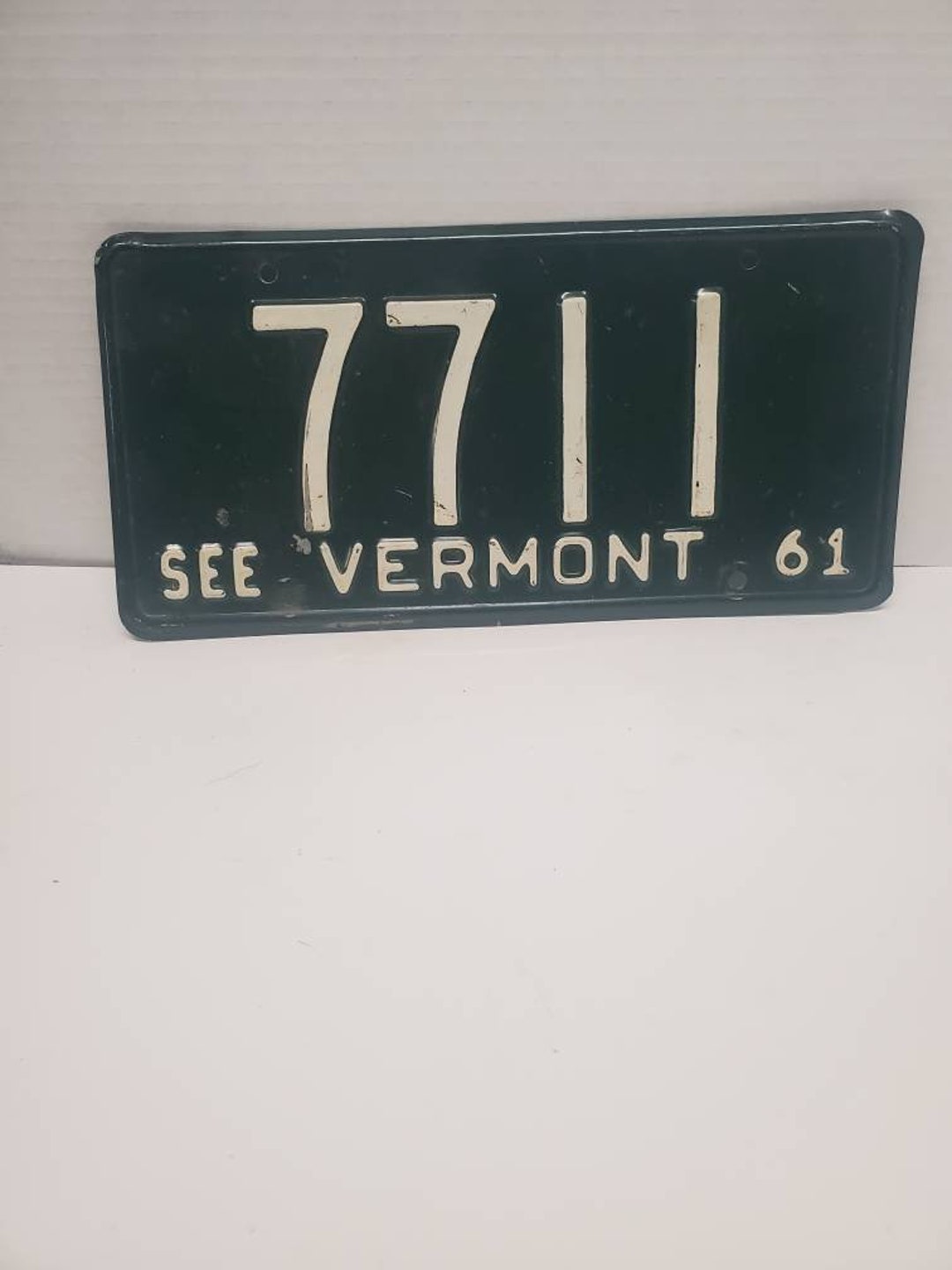 Antique Vermont 1961 License Plate 7711. - Etsy