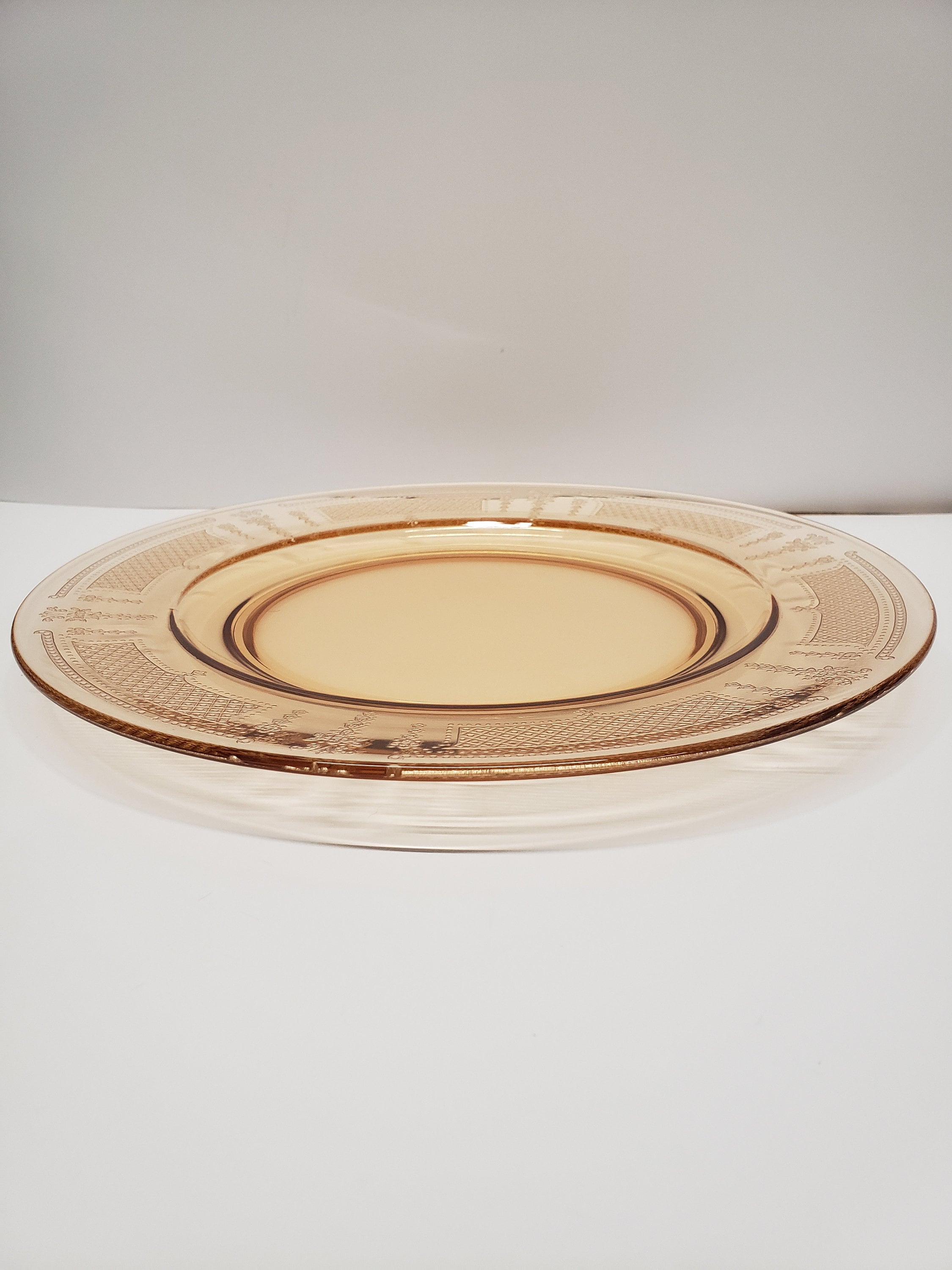 Beautiful Vintage Beverly Amber Fostoria Dinner Plate 10.5" Etched ...