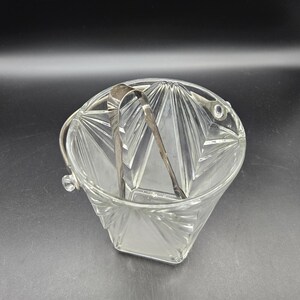 Crystal Pyramid Depression Glass Ice Bucket Crystal 6 X 5 1/4" - Etsy