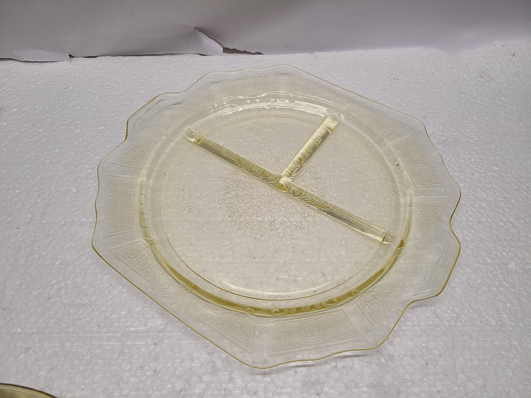 Yellow Princess Depression Glass Grill Plate - Etsy