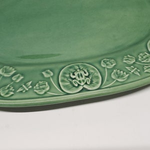 Vintage Green Frog Service Oval Platter by Bordallo Pinheiro Handmade ...
