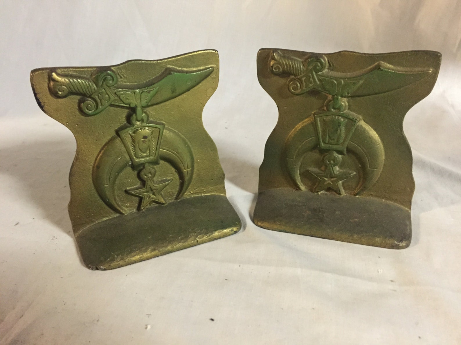 Pair of Antique Shriners Bookends Masonic Bookends - Etsy