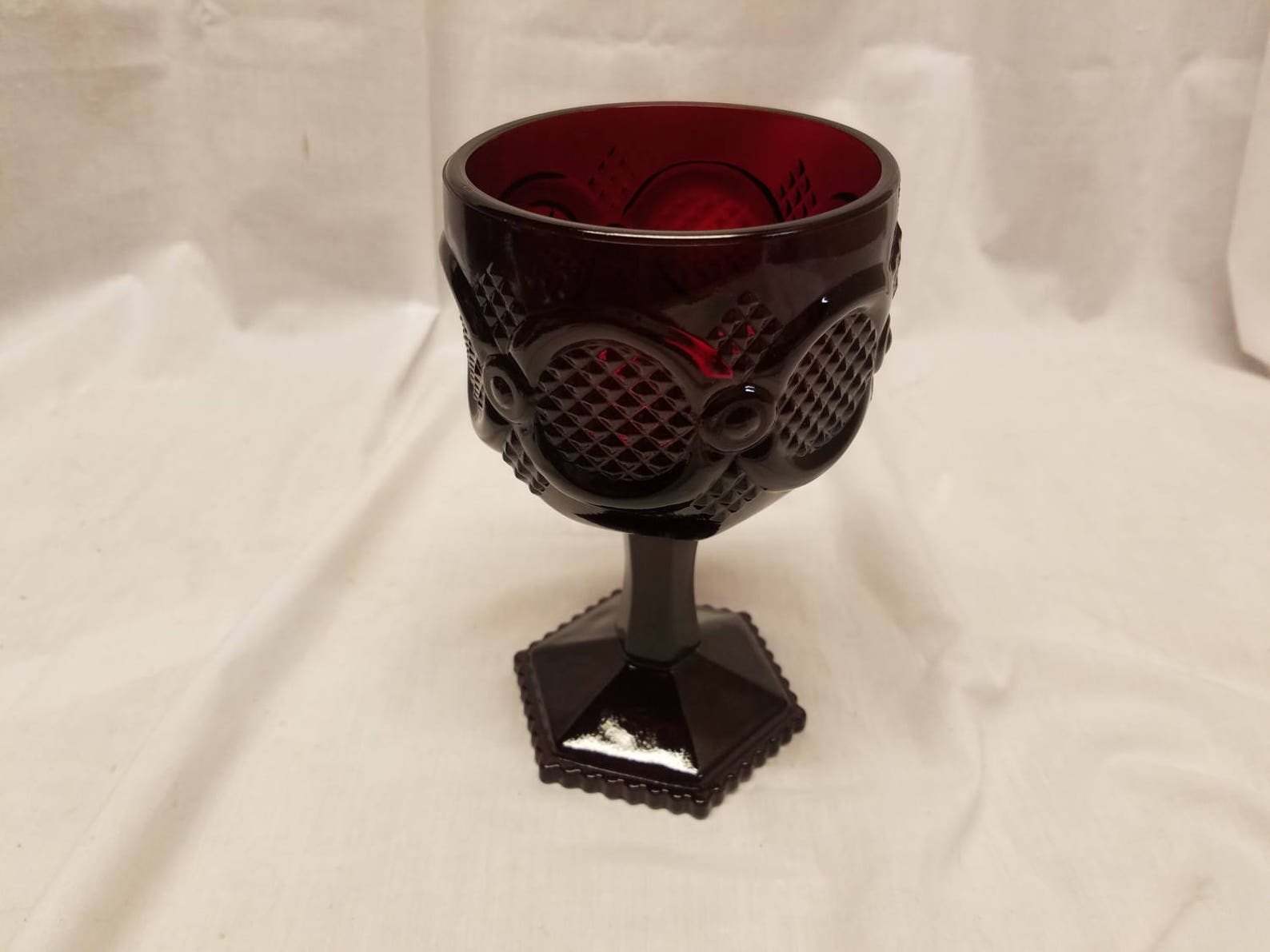 Vintage Avon Cape Cod Ruby Red Large Water Goblet - Etsy
