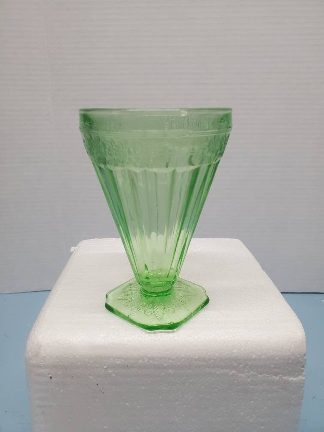 Vintage Green Adam Depression Glass 4 1/2" Tumbler by Jeannette Glass ...