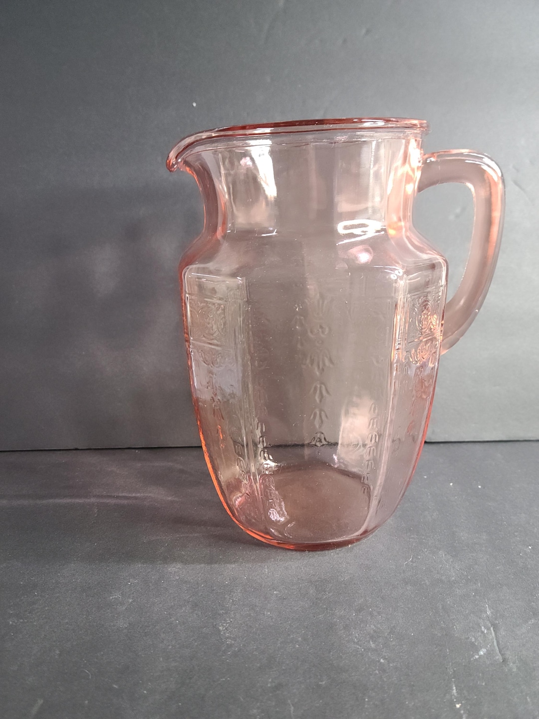 Pink Princess Depression Glass 8" Pitcher 60oz. - Etsy