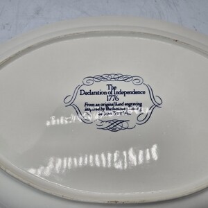 Rare Large Liberty Blue Go Along Declaration of Independence Serving ...