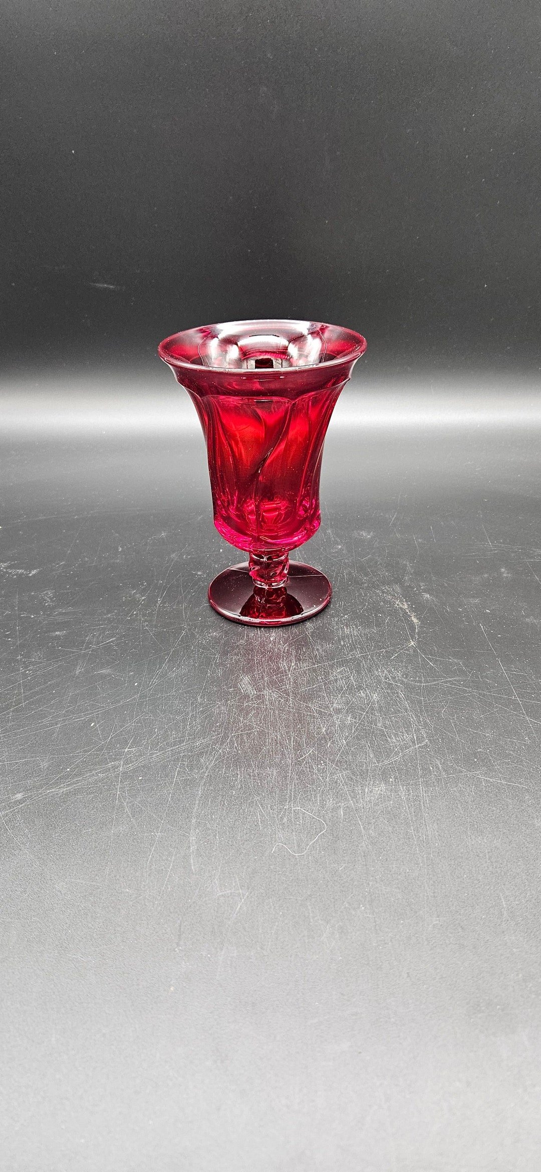 Jamestown Ruby Red Iced Tea 6" by Fostoria Glass 1960s Red Heavy ...