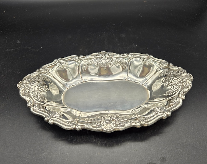 Wallace 9715 Silver Plated Oval Serving Dish, Floral Pattern - Etsy