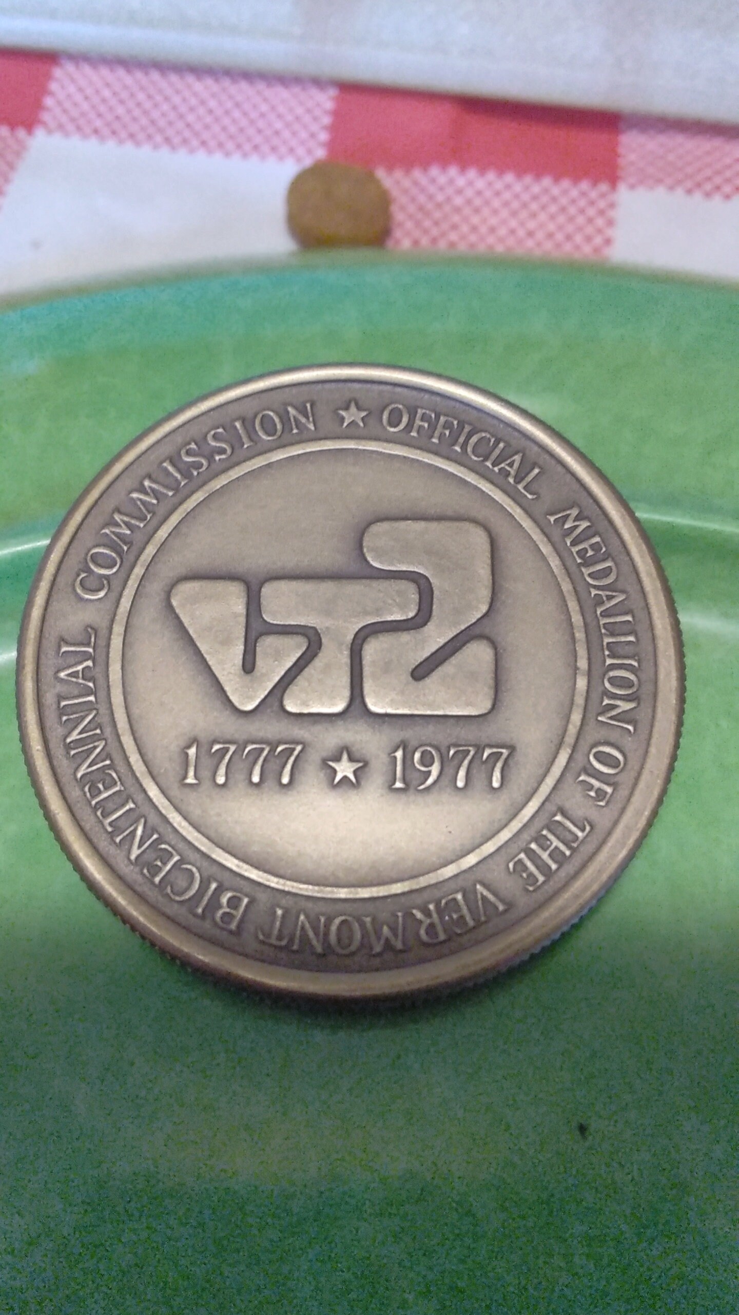 1777-1977 Official Medallion of the Vermont Bicentennial | Etsy