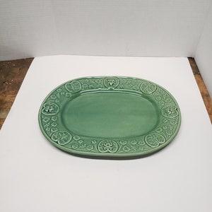 Vintage Green Frog Service Oval Platter by Bordallo Pinheiro Handmade ...