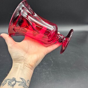 Jamestown Ruby Red Iced Tea 6" by Fostoria Glass 1960s Red Heavy ...