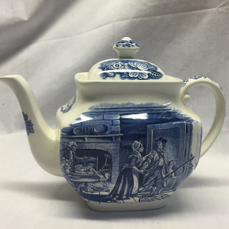Blue Teapot - Etsy