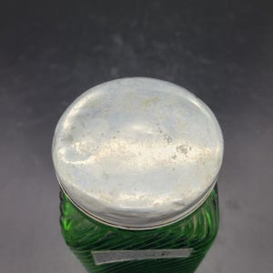 Green 5 1/4" Tall Tea Jar With Diagonal Lines. Made by Owens-illinois ...