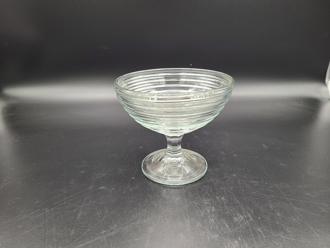 Clear Manhattan Depression Glass Compote 5 1/4" - Etsy