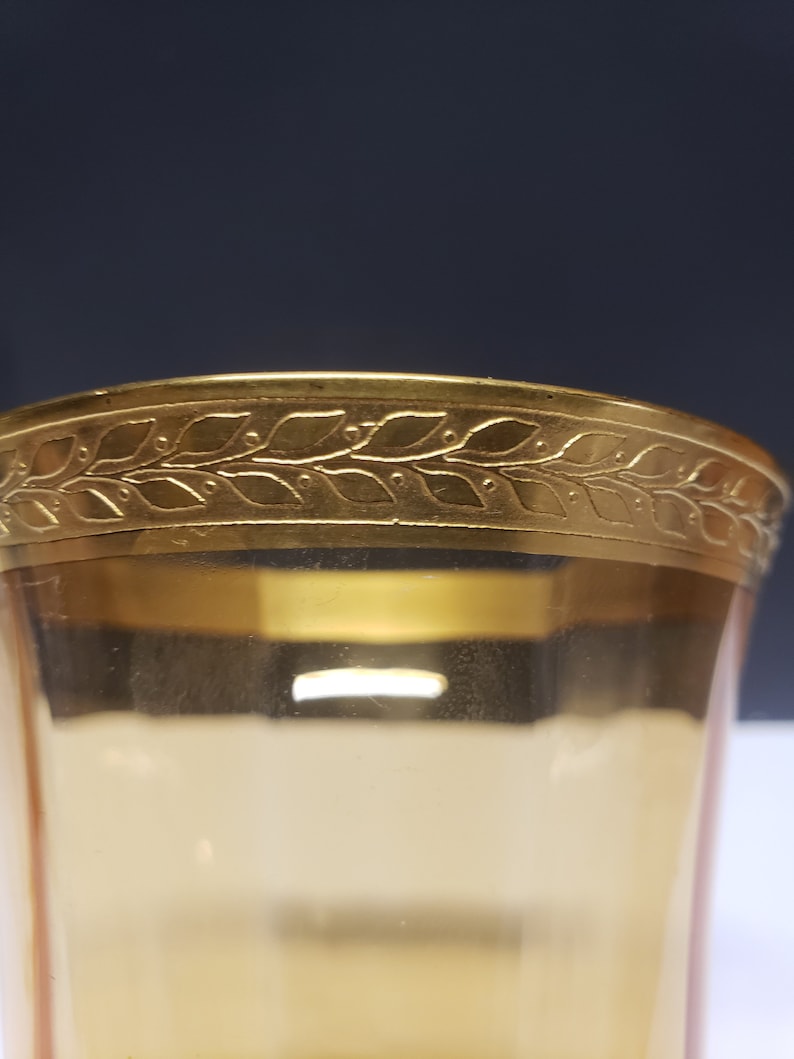 RARE Vintage Amber Tiffin Franciscan Laurel Leaf Gold Rimmed - Etsy