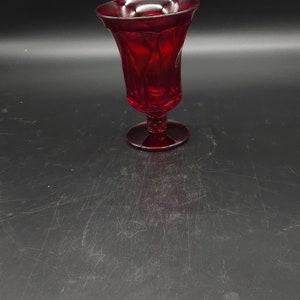 Jamestown Ruby Red Iced Tea 6" by Fostoria Glass 1960s Red Heavy ...