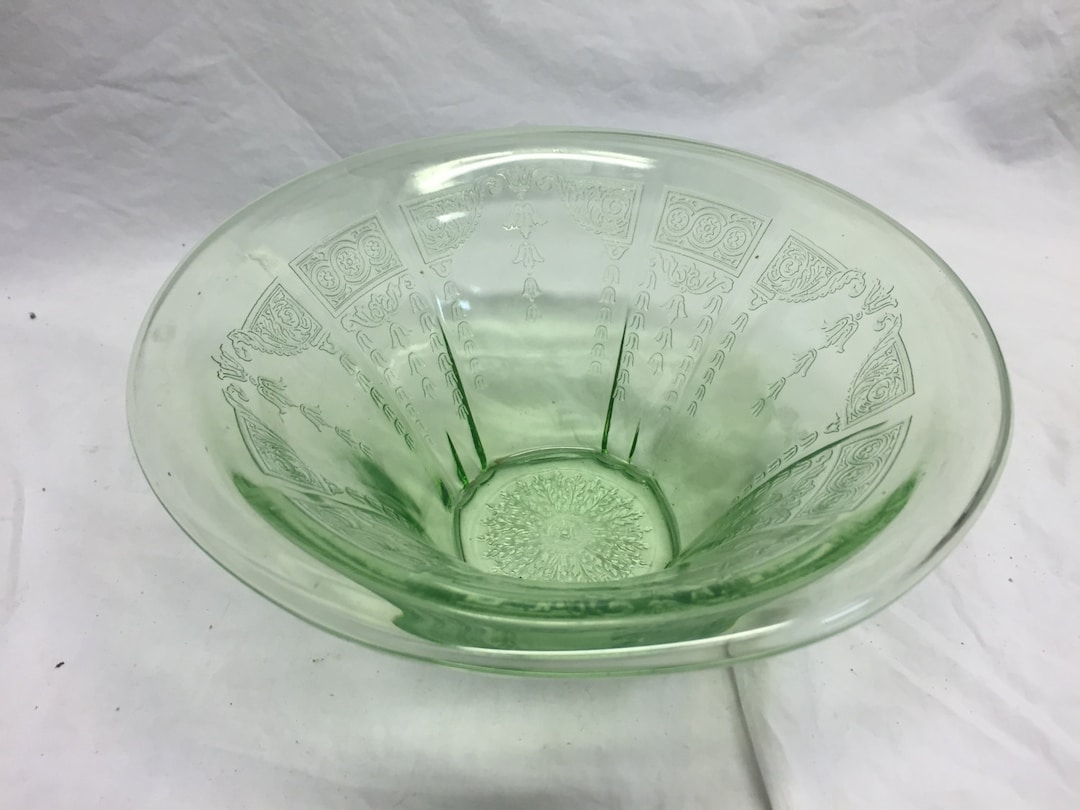 Green Princess Depression Glass 9 1/2" Hat Shaped Bowl - Etsy