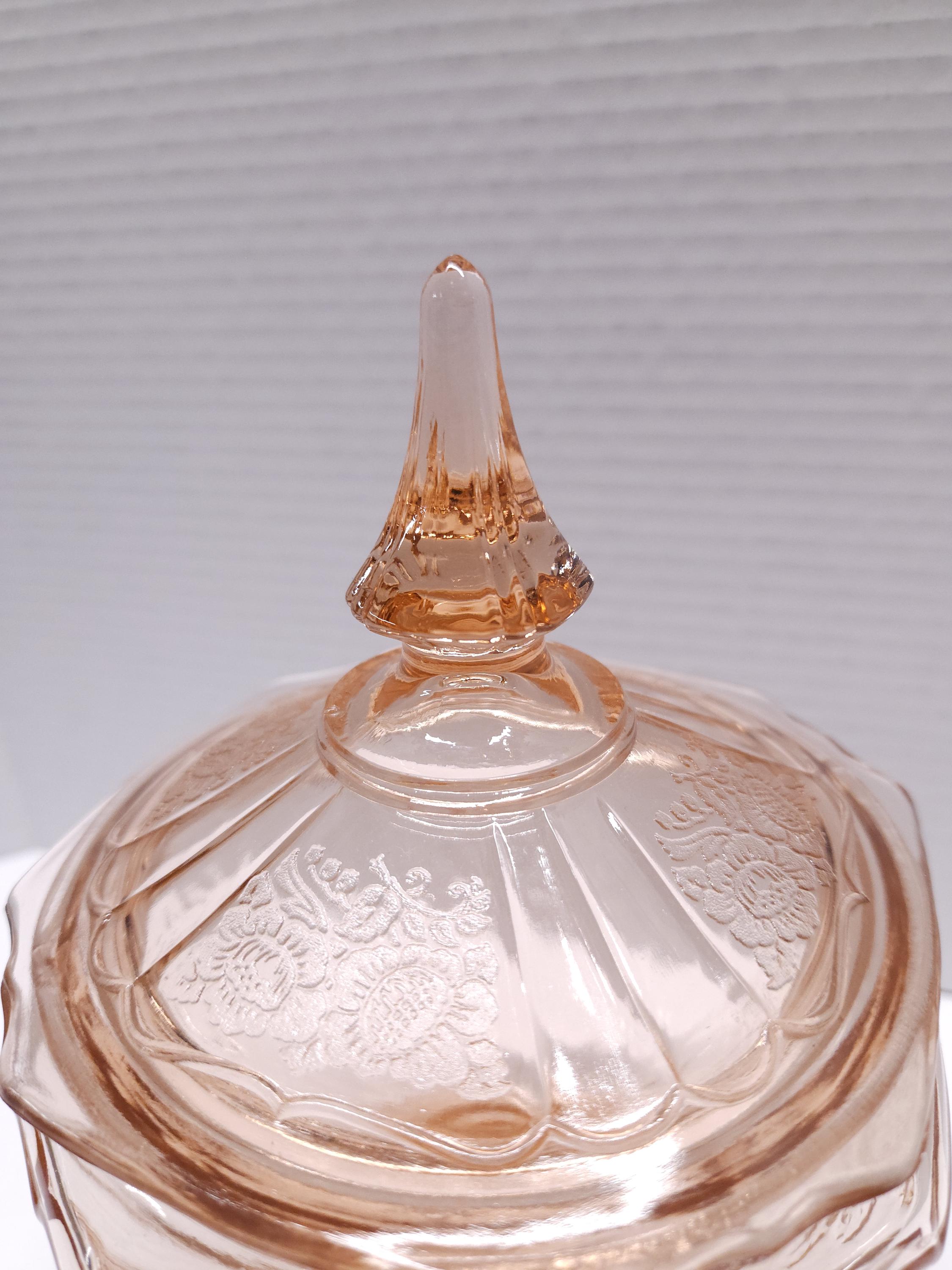 Vintage Pink Mayfair Candy Dish With Lid by Anchor Hocking Pink ...