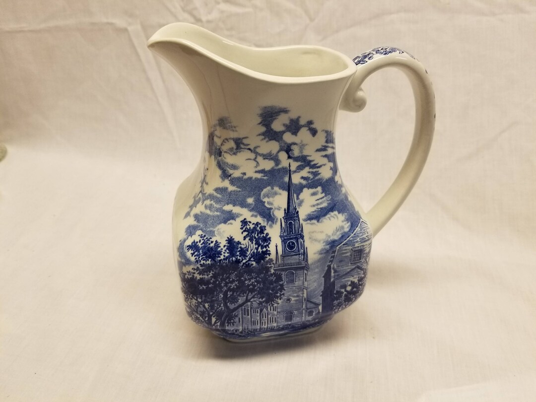 Staffordshire Liberty Blue 8" Milk/water Pitcher - Etsy