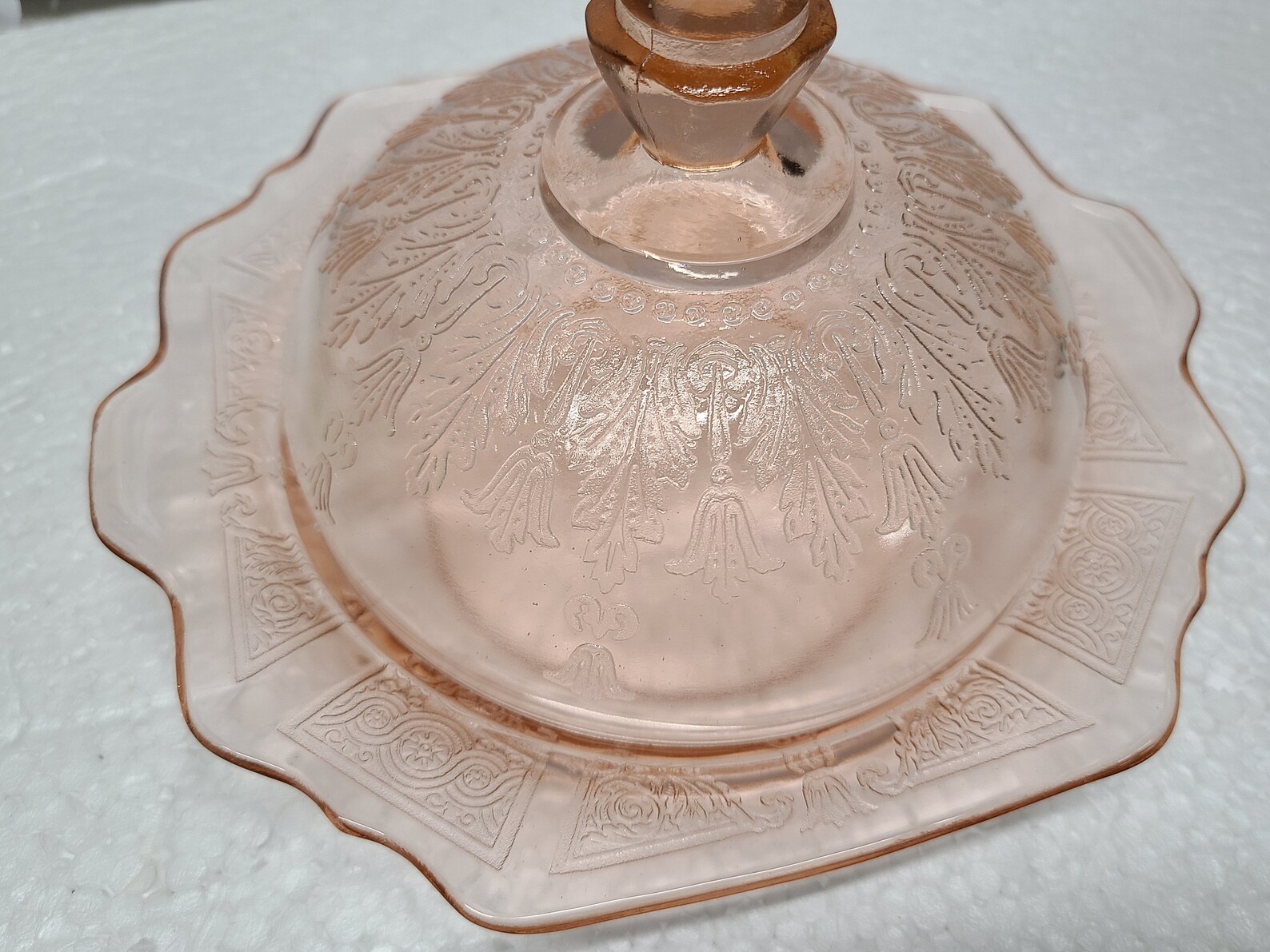 Pink Princess Depression Glass Butter Dish - Etsy