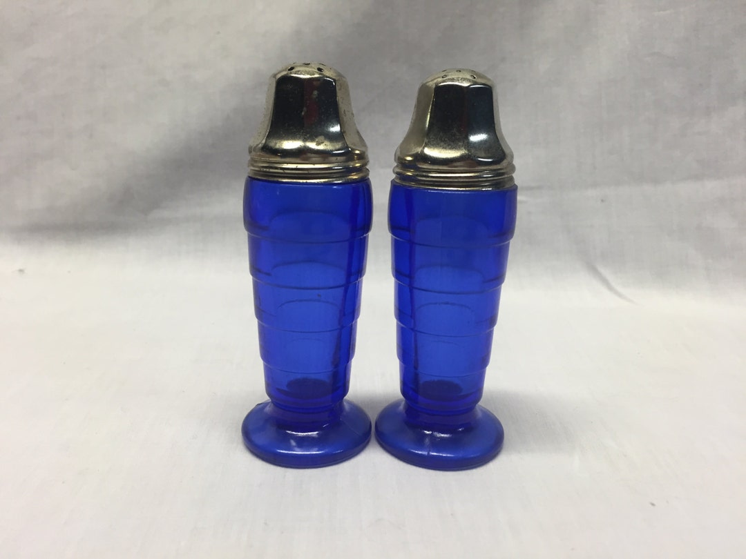 Pair of Cobalt Blue Moderntone Salt & Pepper Shaker - Etsy