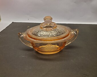 Anchor Hocking Pink Depression Glass Princess Pattern Candy Dish ...