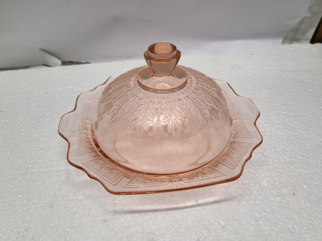 Pink Princess Depression Glass Butter Dish - Etsy