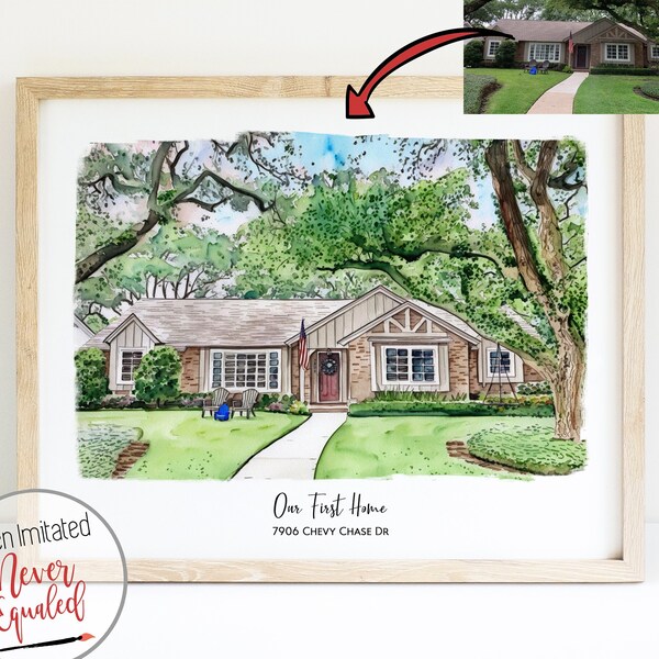 Custom House Portrait - Etsy