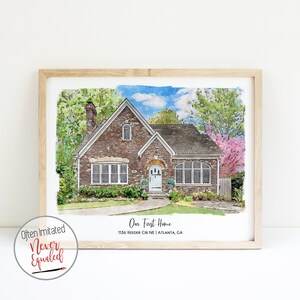 Home Portrait Gift for New House First Home Picture Custom - Etsy