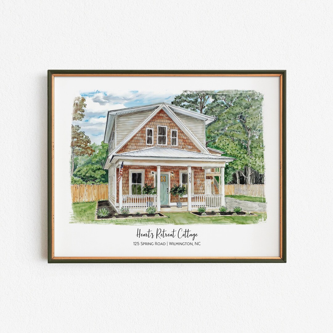Custom House Portrait Real Estate Closing Gifts for Buyers or Sellers ...
