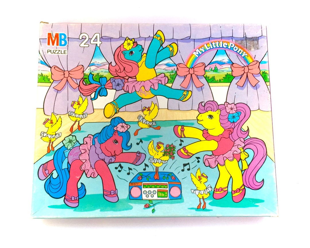 G1 My Little Pony Ballerina Jigsaw Puzzle 1991 Milton Bradley Dance N ...