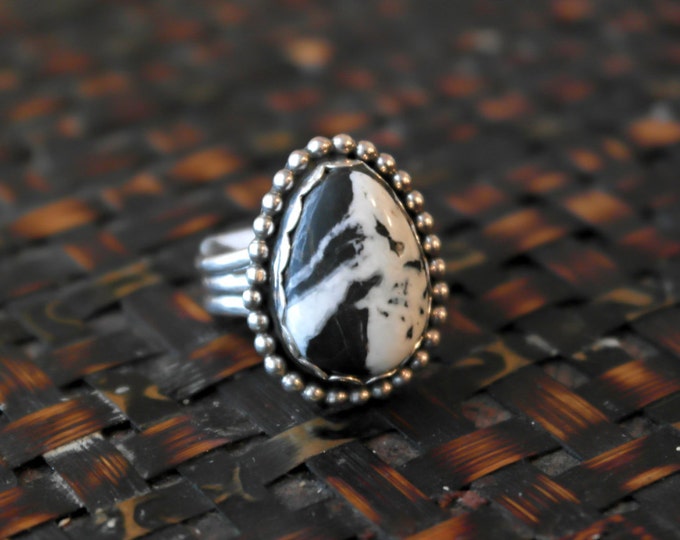 White Buffalo Turquoise Ring - Etsy