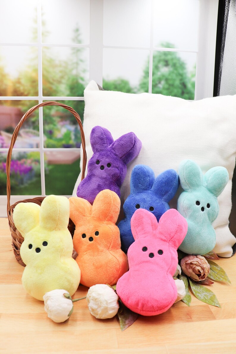 BLANK Peep Bunny Plush Personalizable Easter Gift Easter Peep Plush ...