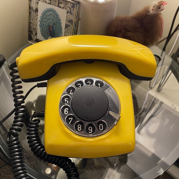 Yellow Telephone - Etsy