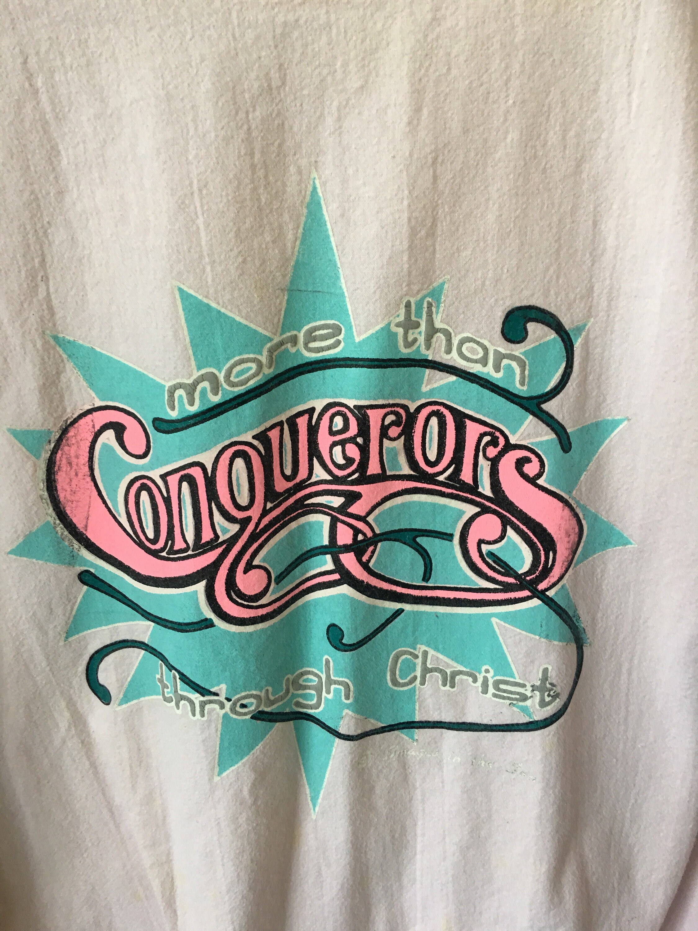 1980's Jesus Christ "conquerors Through Christ" Vintage 80's Christian ...