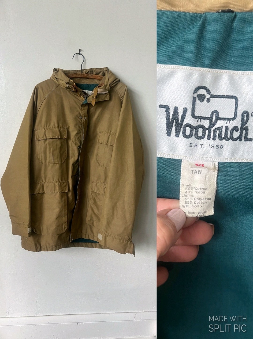 Vintage Woolrich Beige Men’s Parka 1980’s Woolrich Jacket 80’s Utility ...