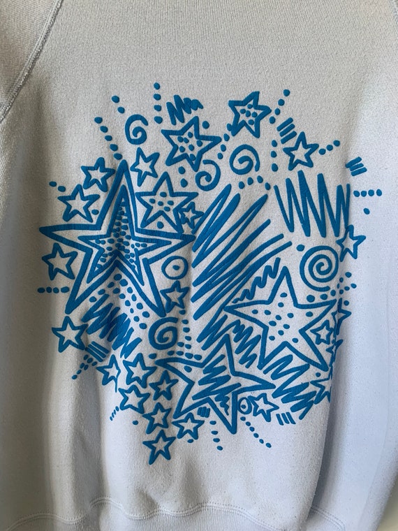 Vintage Lee Star Graphic Sweatshirt 1980’s Baby Blue … - Gem