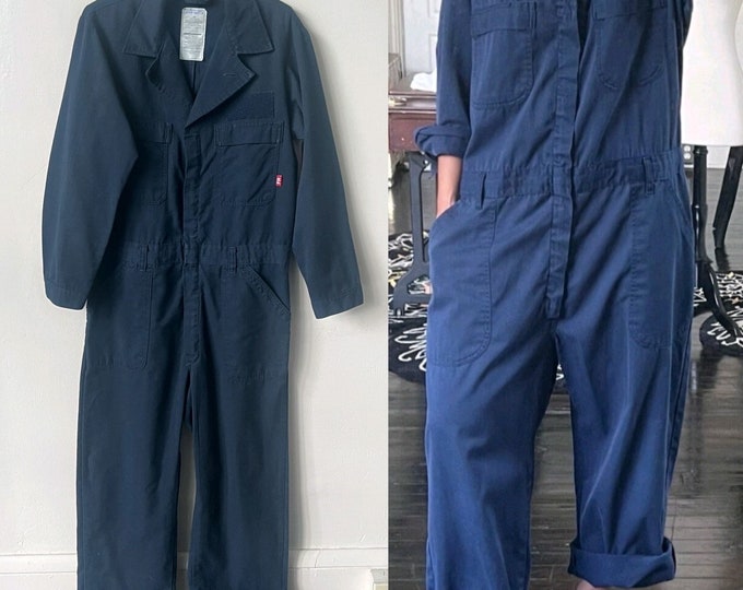 Vintage Navy Blue Utility Coveralls 1990’s Men’s XL Work Wear Coveralls ...