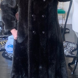 Vintage Faux Fur Dark Brown Coat 1960’s Faux Fur Coat 60’s Mid Century ...