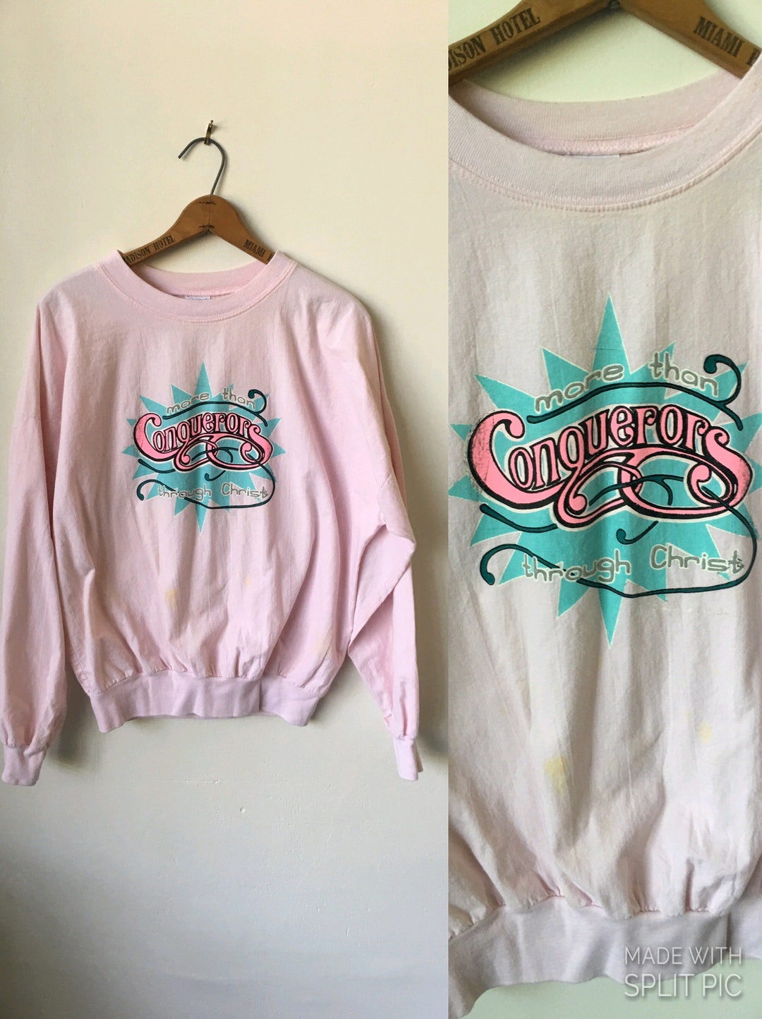 1980's Jesus Christ "conquerors Through Christ" Vintage 80's Christian ...