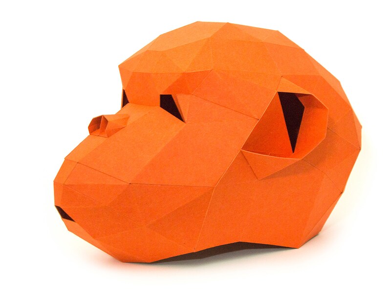 Monkey Mask MAKEHEADS Download Printable PDF Template Papercraft DIY ...