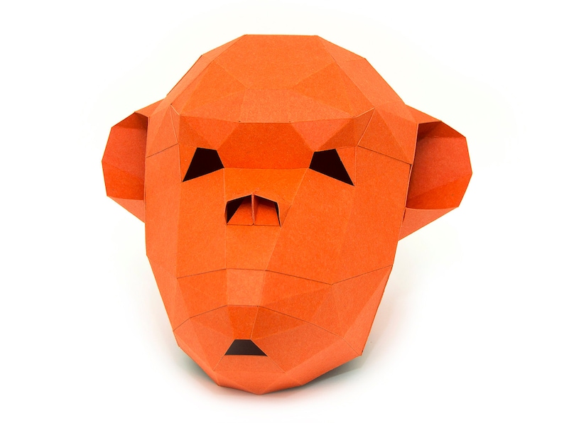 Monkey Mask MAKEHEADS Download Printable PDF Template Papercraft DIY ...