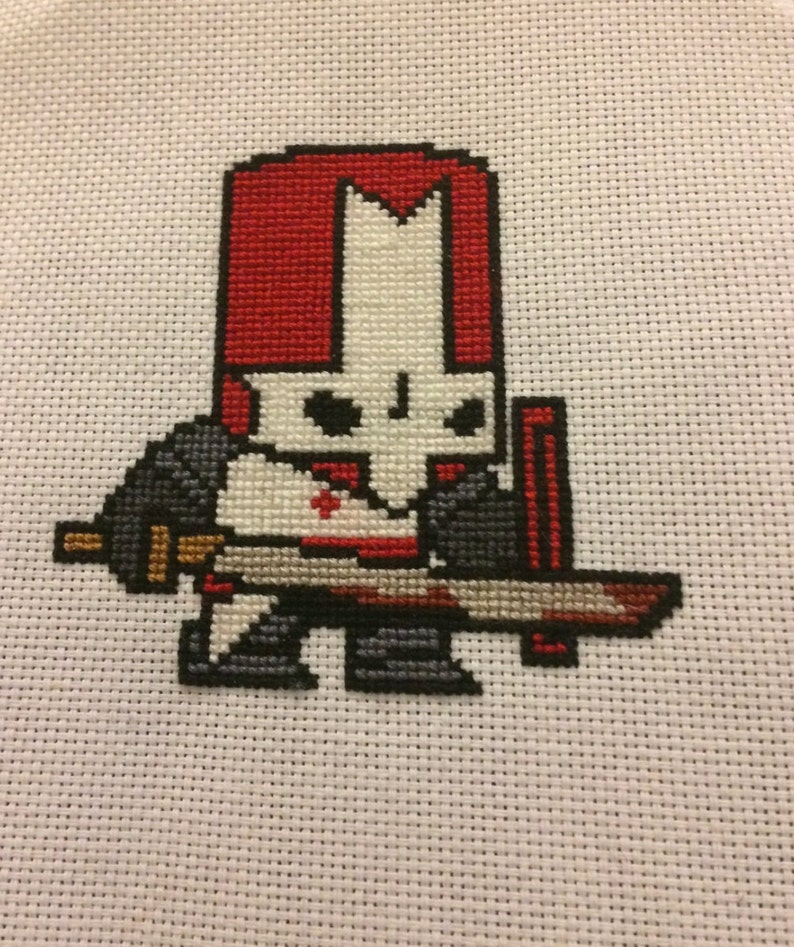 Castle Crashers Red Knight Cross Stitch Pattern PDF - Etsy